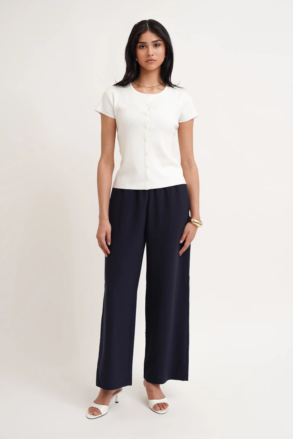 Cyrus - The Slim Button Knit Tee
