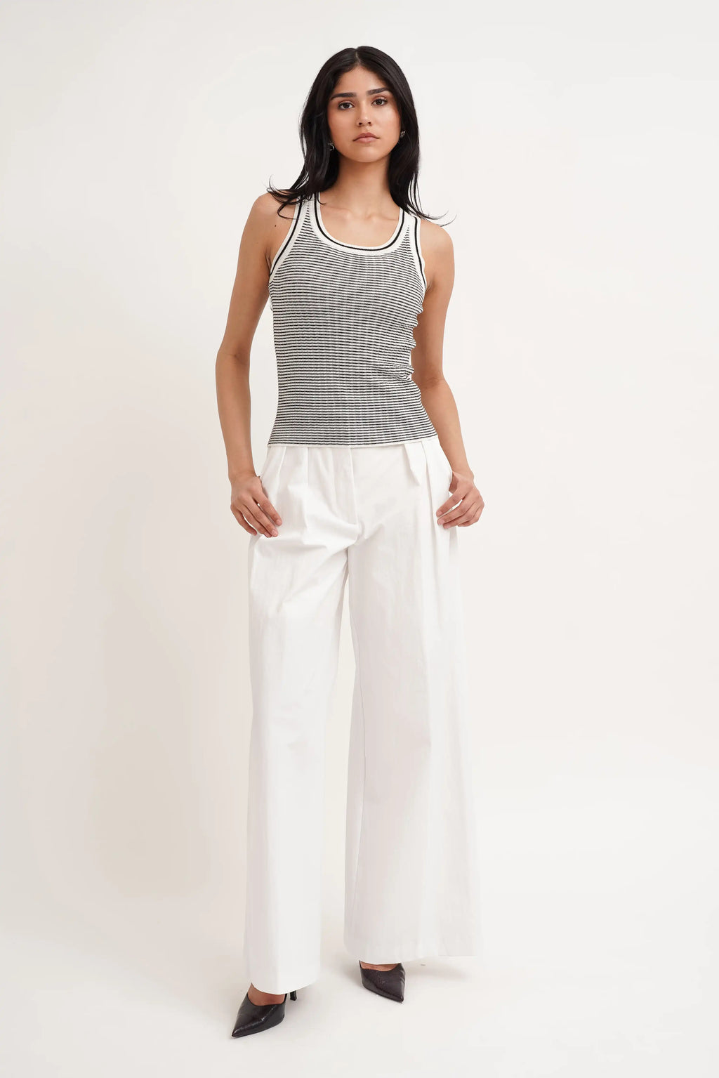 Cyrus - The Contrast Stripe Knit Tank