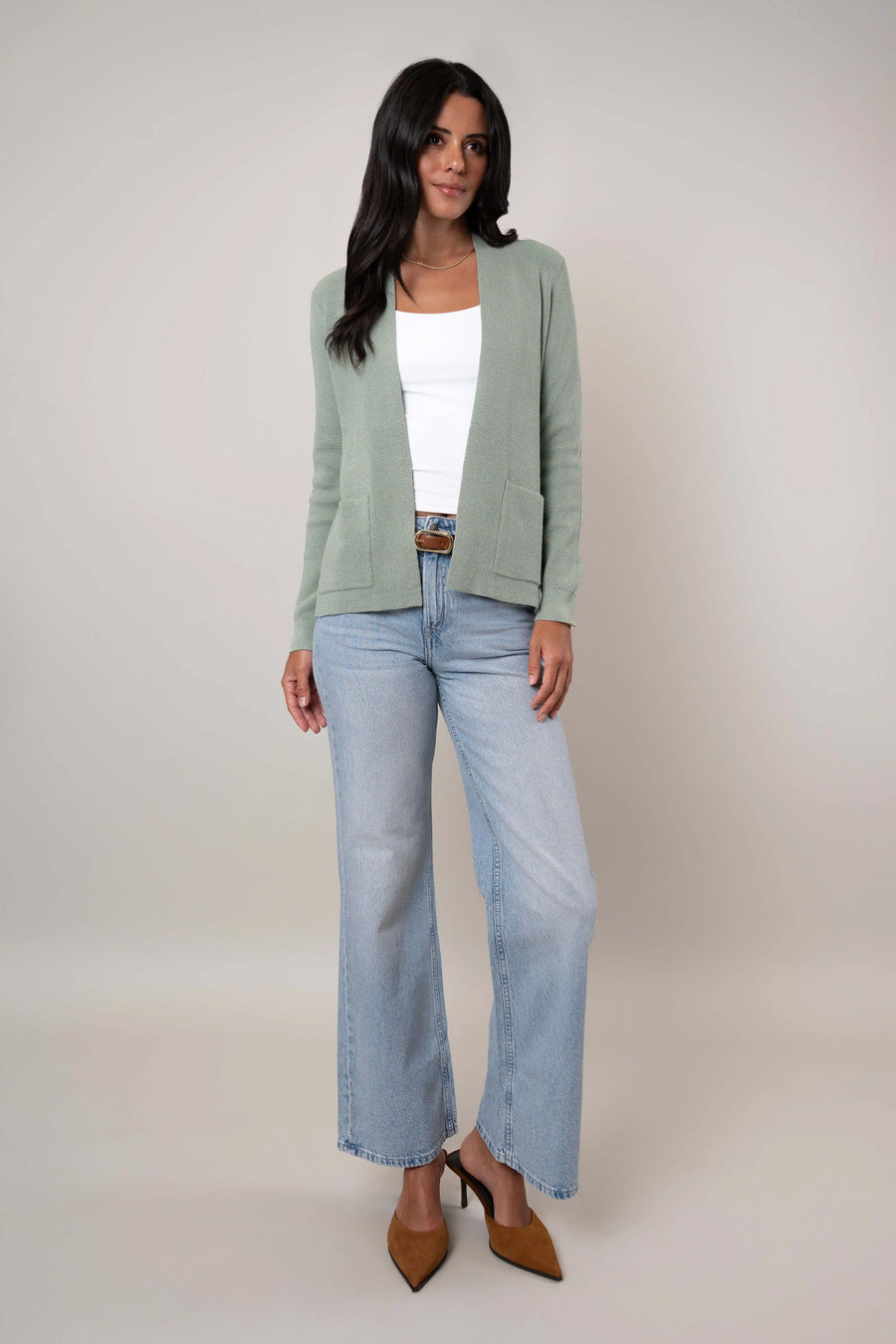 Cyrus - The Waffle Stitch Open Cardigan