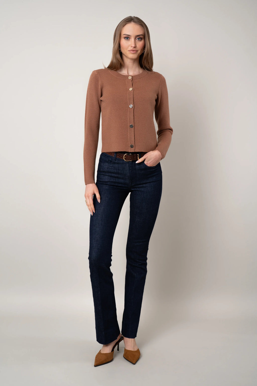 Cyrus - The Cropped Button Cardigan