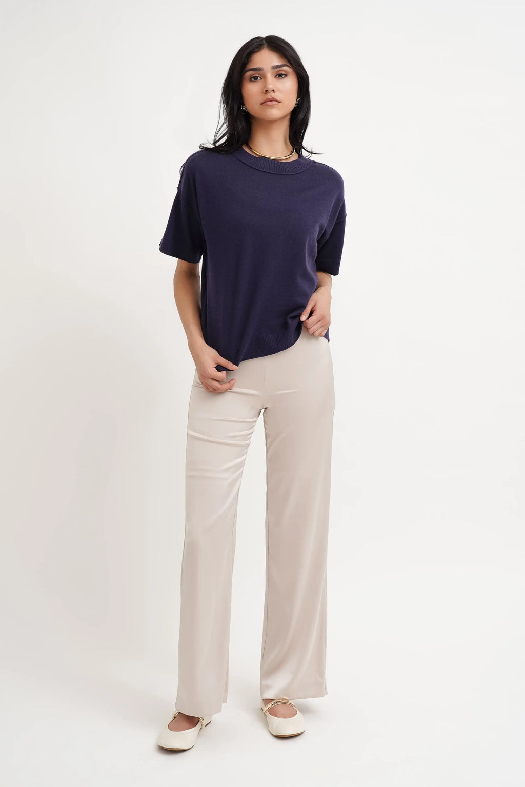 Cyrus - The Modern Boxy Knit Tee