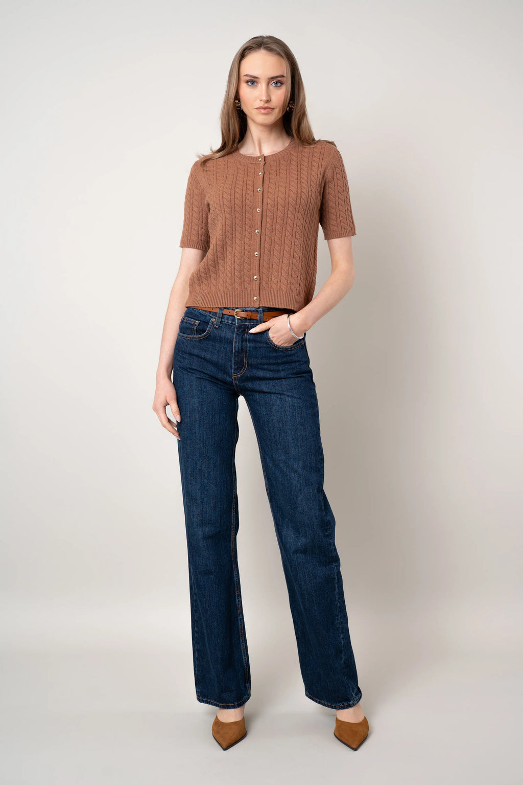 Cyrus - The Cable Short-Sleeve Cardigan