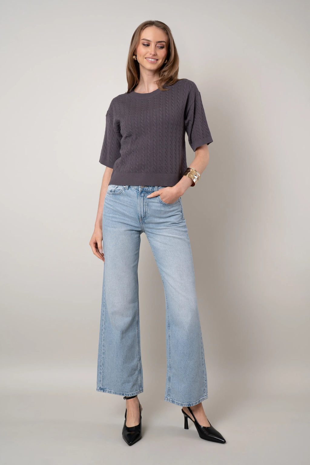 Cyrus - The Cable Knit Sweater Tee